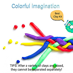 Modeling Clay for Kids, VANJETO Molding Magic Clay for Kids Air Dry, Super Soft Clay for DIY Slime, Ultra Light Air Dry Modeling Clay for Toddlers Children Teens, 7 OZ/Bag