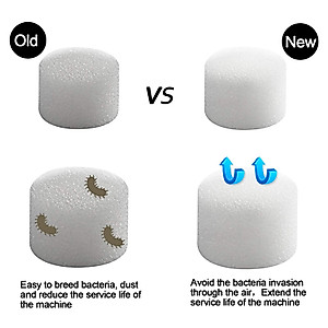 Boao 48 Pieces Nebulizer Filters Replacement Air Filter Sponge for Compressor System Accessories, Round White Sponge Air Filter Replacement for Compressor System Cool Mist Device