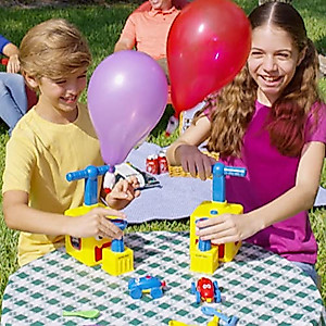 Ontel Balloon Zoom - Balloon-Powered Race Car and Rocket Launcher Toy Set, Ages 3+, Red Racer Car with Astronaut Flyer