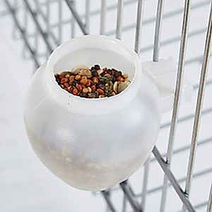 Balacoo 15pcs Plastic Birdcage Bird Feeder Food Dish Cage Parakeet Food Bowl Parrot Feeders Water Bowls Cockatiel Drinking Bowls for Parrot Parakeet Cockatiel Bird