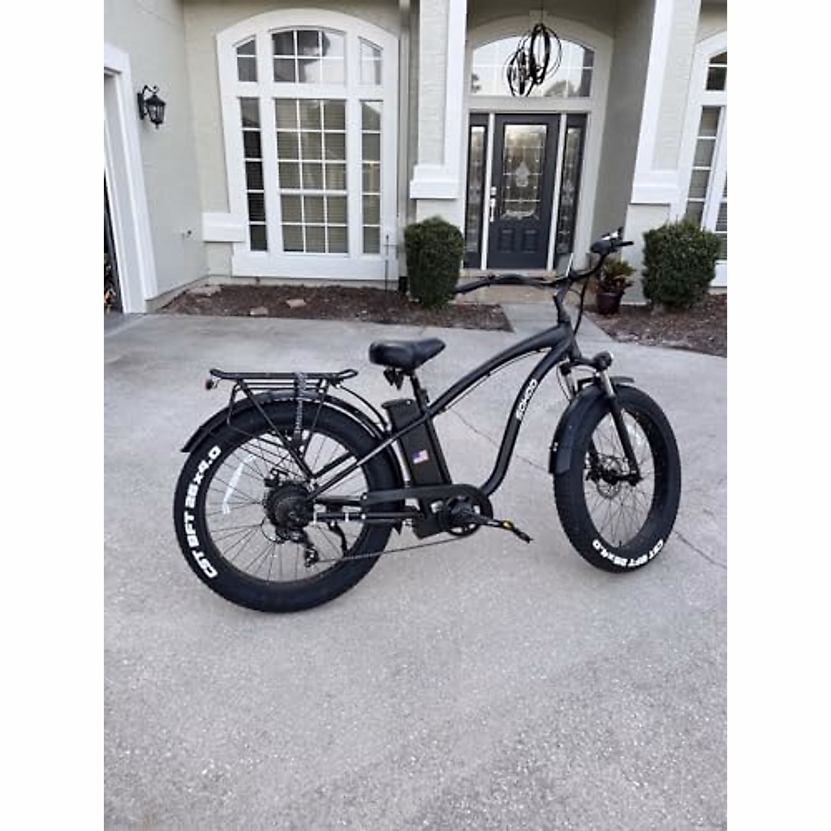 Soumye Beach Cruiser E-Bike 1050W Pack Watts Motor 48V/768WH Lithium Battery 26”x4.0 Fat Tire Max Speed 28m/h Step-Thru M5 Larger Size Display, 7 Gears for Adults (S132-Black)