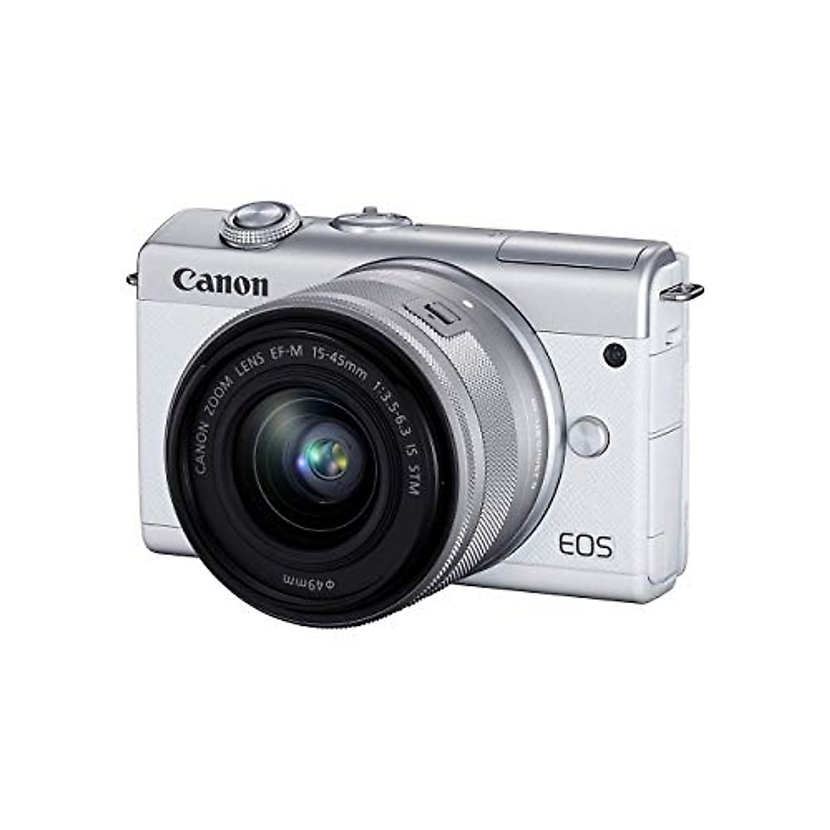 Canon EOS M200 EF-M 15-45mm is STM Kit (White) (Renewed)