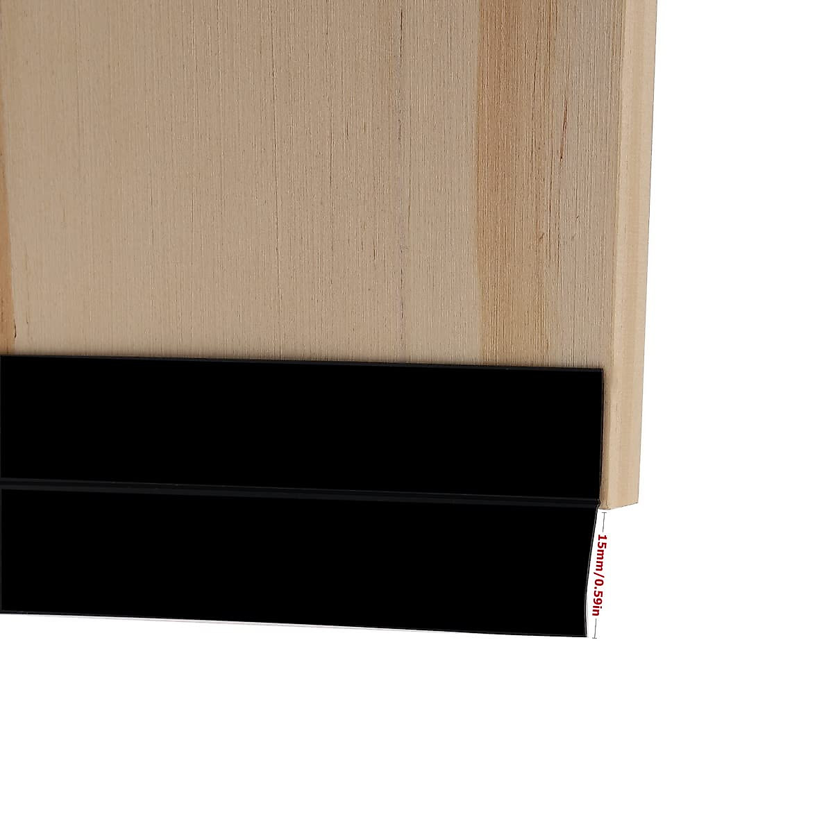 ZningEsxi Door Draft Stopper Under Doors Seal Silicone Seal Strip 2M/78inch Self Adhesive Window Sealing Sticker Bottom Adhesive Black (Width 2.5 cm)