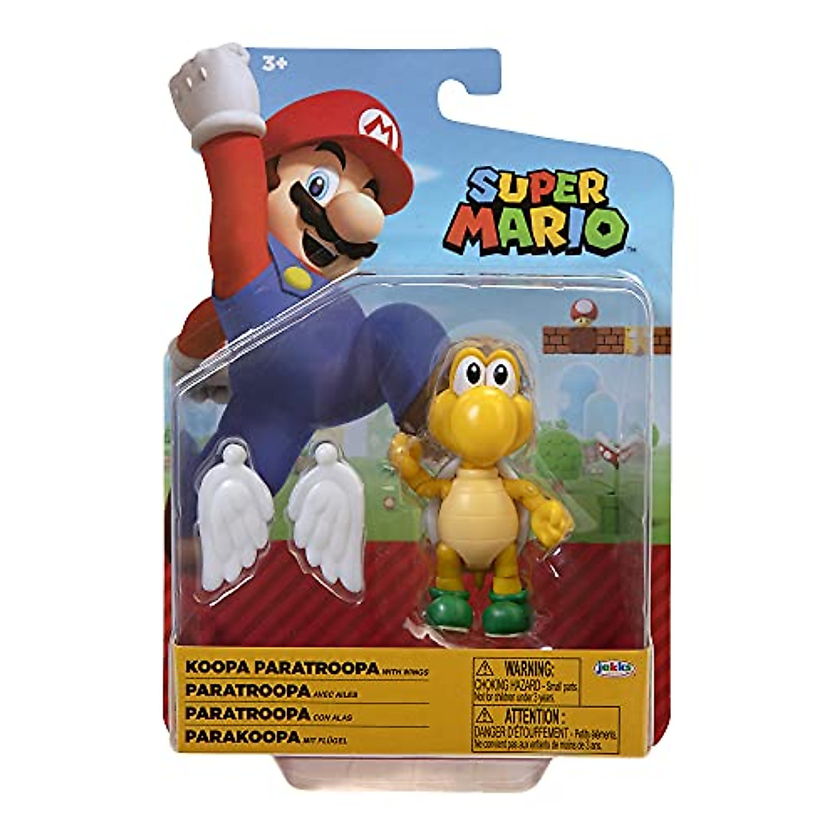 Super Mario Action Figure 4 Inch Green para Koopa Troopa Collectible Toy with Wings Accessory