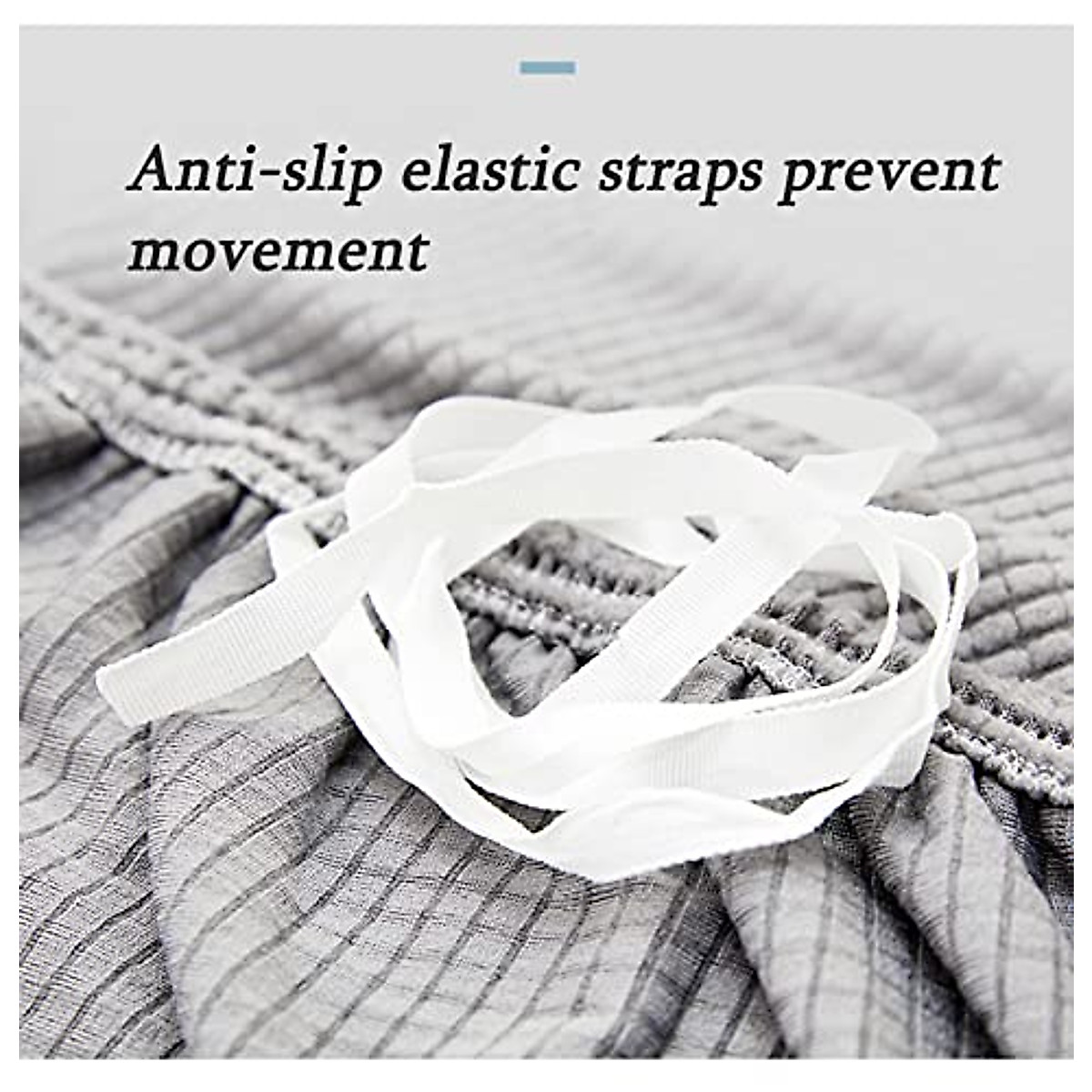 DuANgu L Shaped Sofa Cover Super Stretch Softness Universal Sofa Slipcovers Polyester Stylish Couch Covers Great for Kids and Pets -Blue-4 Seater+4 Seater