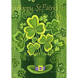 Toland Home Garden 112577 Shamrockin' St Patricks Day Flag 12x18 Inch Double Sided St Patricks Day Garden Flag for Outdoor House St Pats Flag Yard Decoration