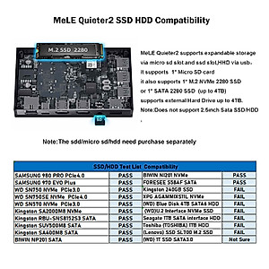 MeLE Fanless Mini PC, Windows 11 Pro Celeron J4125 8GB 256GB,Dual HDMI Micro PC Portable Silent Desktop Computer,Supports Unlocked Bios on Astrophotography Media Office IoT (Quieter2Q/J4125/8GB+256GB)