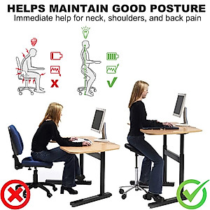 LA FEIER Saddle Stool Rolling Chair for Lab Clinic Dentist Medical Massage Salon Facial Spa Tattoo Kitchen Drafting, Adjustable Hydraulic Stool with Wheels(Coffee Brown)