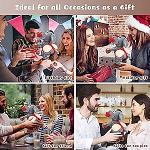 Emoin Dancing and Singing Donkey Toy, Shaking Donkey Stuffed Animal Interactive Musical Toys Electric Plush Toys Birthday Gifts for Mom Adults Men Women