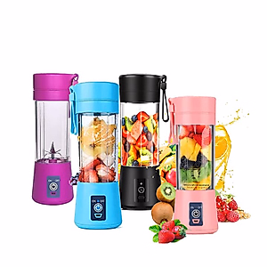 Personal Blender, Portable Blender with USB Rechargeable Mini Fruit Juice Mixer,Personal Size Blender for Smoothies, Shakes, Protein Shake and Baby Food Mini Juicer Cup Travel Size 380ML (PURPLE)
