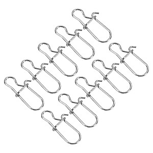 PATIKIL Fishing Snaps, 100 Pack 81.5LBS Stainless Swivel Tackle Kit Fishing Clips Lure for Saltwater Freshwater, Silver
