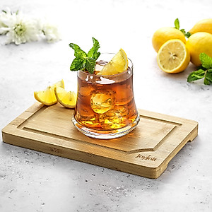 JoyJolt Deluxe Whiskey Glasses – Cosmos Collection 12.5Oz Whiskey Glass Set of 2 – Old Fashioned Whiskey Glasses – Premium Quality Crystal – Elegant Modern Design – Ideal for Home, Bar