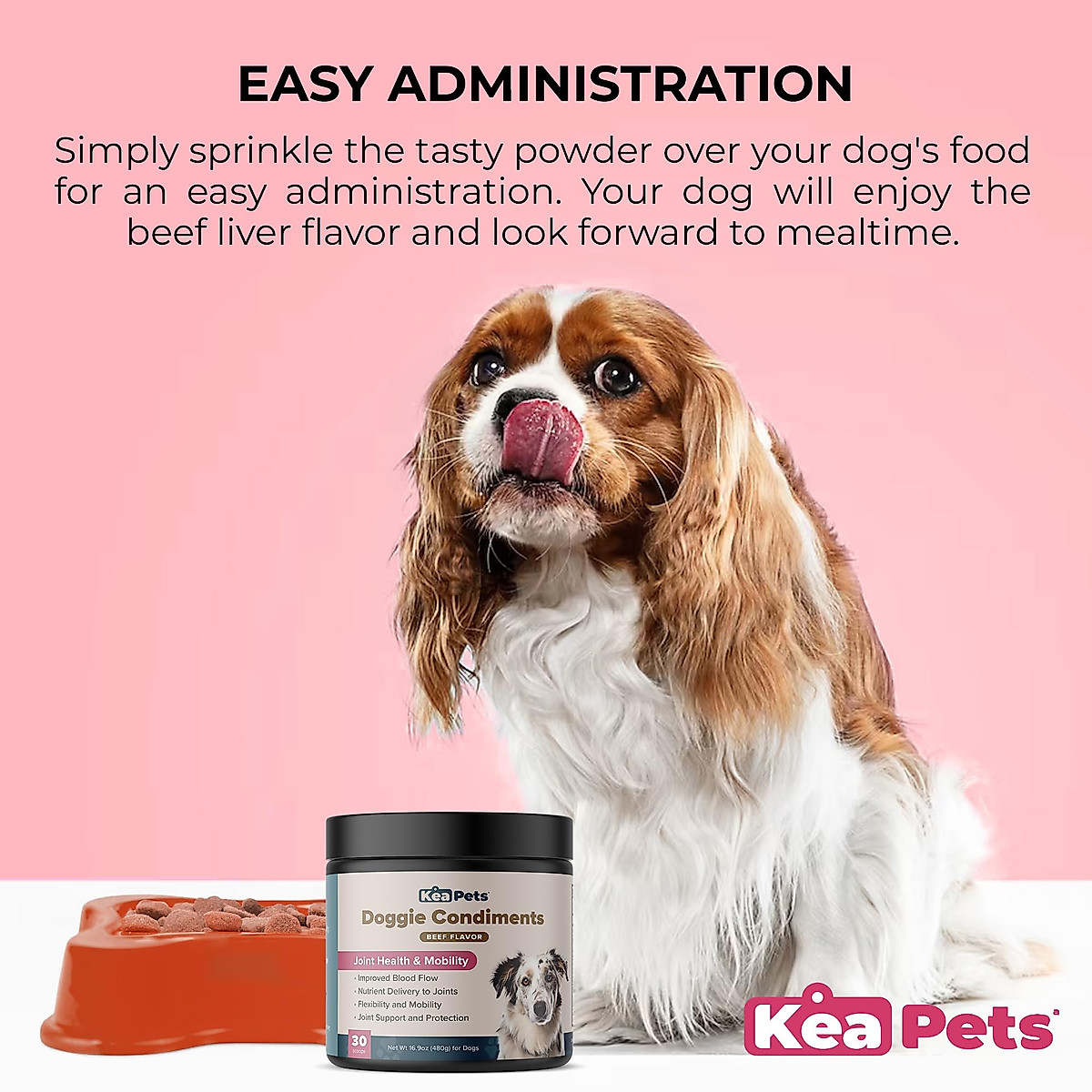Kea Pets Doggie Condiments Joint & Mobility Support Natural Dog Supplement for Healthy Joints, Mobility, and Flexibility in Dogs
