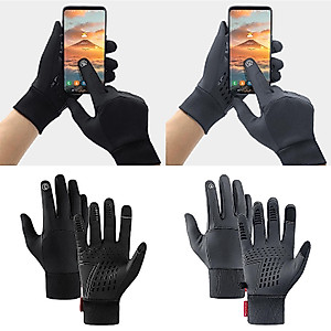 shuanghua Winter Thermal Gloves for Men and Women Full Finger Touchscreen Mountain Biking Riding Gloves for Outdoor Sports Driving Cycling Motor Cycle Anti-Slip Warm Gloves