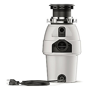 Waste King L-2600 Legend Series 1/2 HP Continuous Feed Garbage Disposal with Power Cord, Waste Disposer for Kitchen Sink