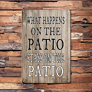 Funny Metal Tin Sign Patio Porch Signs Patio Decorations Outdoor Clearance Backyard Bar Pool Wall Decor