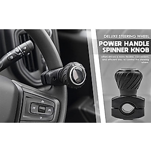 Deluxe Steering Wheel Power Handle Spinner Knob - Universal Steering Wheel Fit for Cars, Trucks, Tractors, Mowers, Forklifts, etc