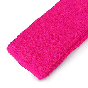 Mallofusa ? 10 PCS Cotton Sports Basketball Headband / Sweatband Head Sweat Band/Brace Gift Party Outdoor Activities (Pink)