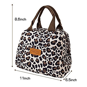MoHern Leopard Lunch Bag for Women, Insulated Lunch Bag for Adult, Lunch Bag Women, Womens Lunch Bag for Work, Travel or Picnic (Leopard)