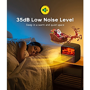 COSYAIREY Space Heater Fireplace, Energy Efficient Space Heater Dynamic Flame Effect, 30% Energy Saving,1s Fast Heating Electric Space Heaters for Indoor Use, Electric Space Heater Tip-Over Protection