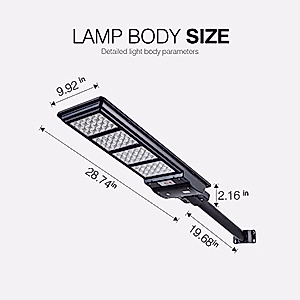 Vikrami 800W Solar Street Lights Outdoor Waterproof 80000LM, Dusk to Dawn, with Motion Sensor and Remote Control, Suitable for courtyards, Gardens, Streets, Garage, etc. Wall or Pole Mount