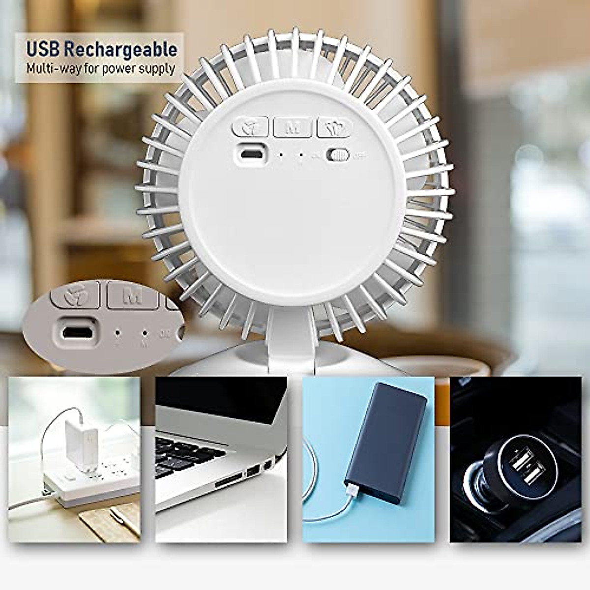 BIGTREE USB Portable Mini Misting Fan,Desktop Table Fan with 350ML Large Water Tank，Cooling Misting Fan for Working,Travel,Office, Outdoor