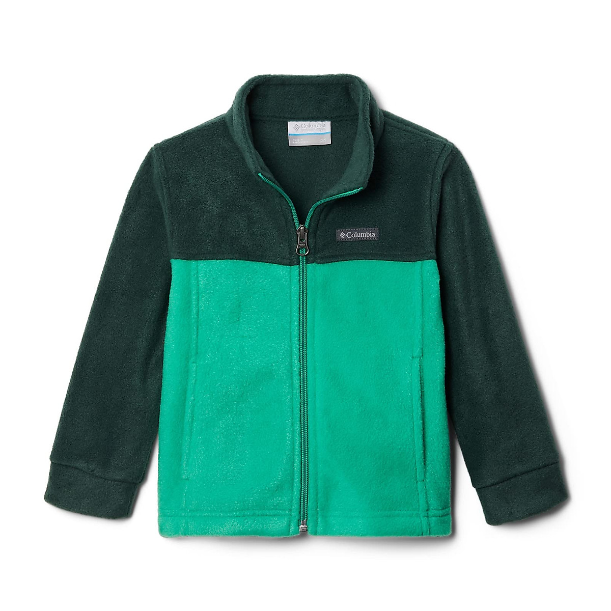 Columbia Toddler Boys Steens Mountain II Fleece, Dark Lime/Spruce, 2T