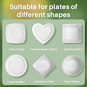 Sukh 100PCS Bowl Covers Reusable - Thickend&Sturdy Plastic Bowl Cover Elastic Food Covers Stretch Reusable Disposable Food Storage Fresh Keeping Bags Outdoor to Keep Dust Away Outdoor Party Supplies