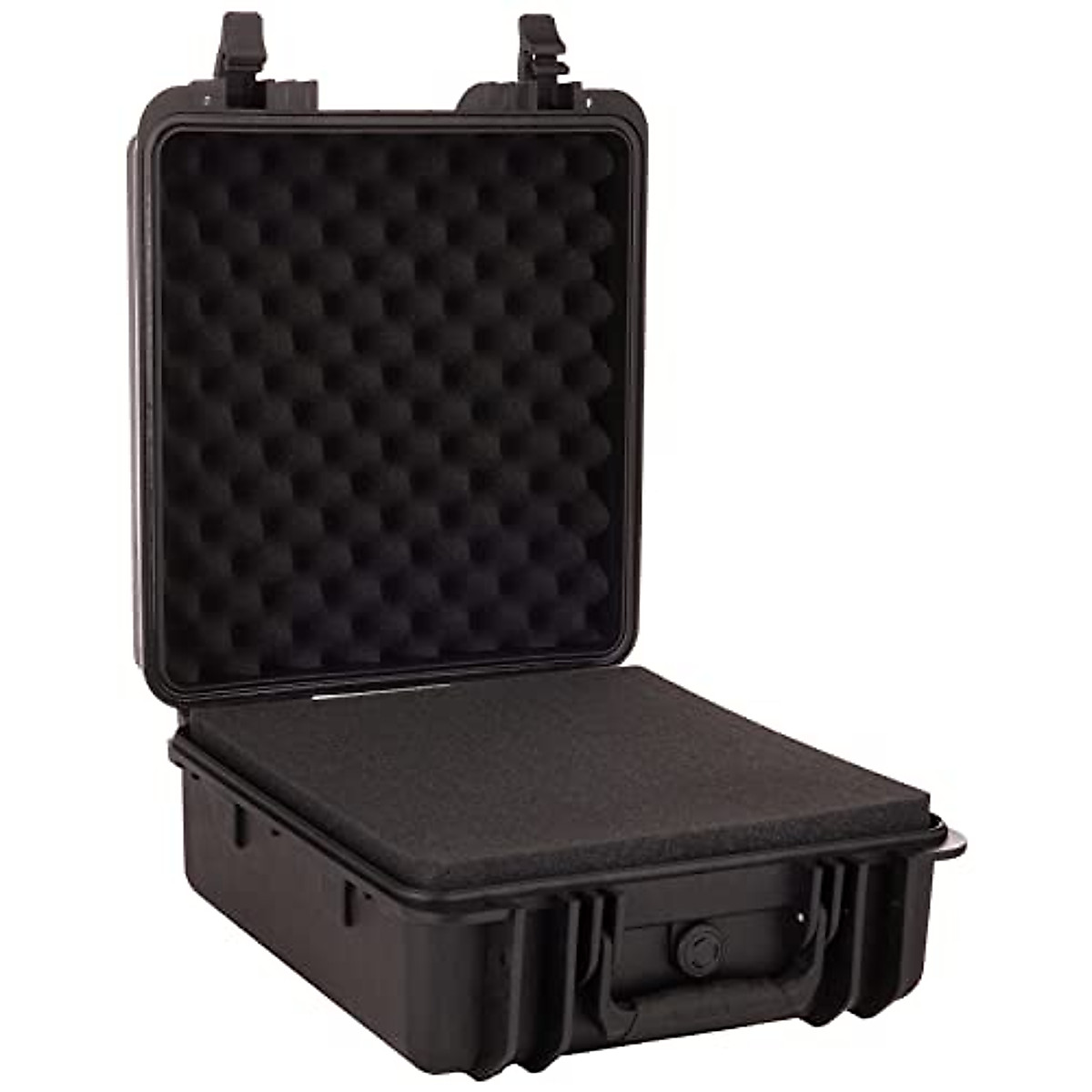 Monoprice Weatherproof/Shockproof Hard Case - Black IP67 Level dust and Water Protection up to 1 Meter Depth with Customizable Foam, 8 x 7 x 6 in, 2.9 Liter (112679)