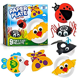 Arts and Crafts for Toddlers, Create Animal Crafts from Paper Plates, Includes All Supplies and Instructions, Best Craft Project Kit for Ages 2-5