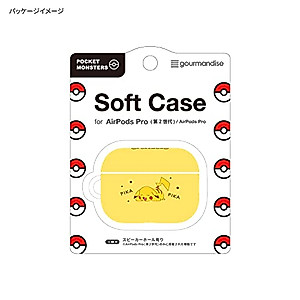 Gourmandise POKE-811A Soft Case Compatible with AirPods Pro (2nd Generation) / AirPods Pro Pikachu