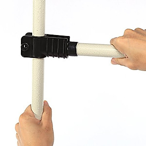 Portable Garment Rack, Adjustable Heavy Duty DIY Clothes Wardrobe Clothing Rack Metal Clothes Closet Storage Origanizer for Clothes Jacket Shirt Long Dress, 3 Poles 4 Bars