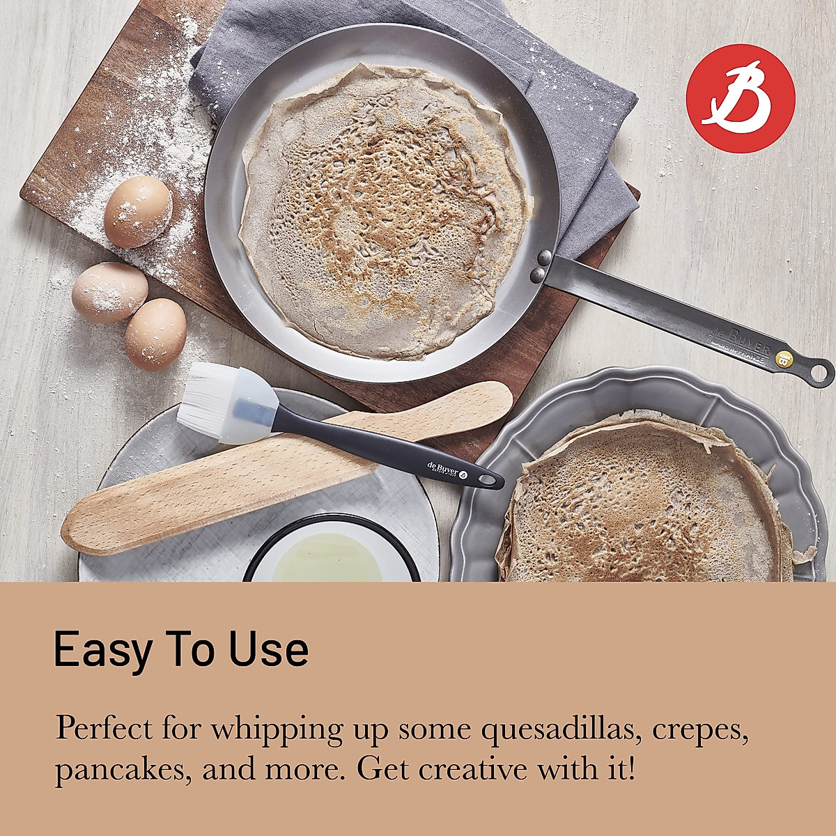 DE BUYER Mineral Crepe Pan B Element Ø 24 cm, 5615.24