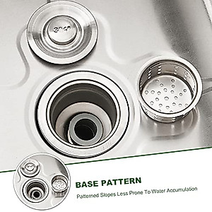 Free Standing Utility Sink Mop Service Basin Wash Station, Heavy Duty Stainless Steel Commercial Floor Mop Sink for Kitchen Restaurant Business