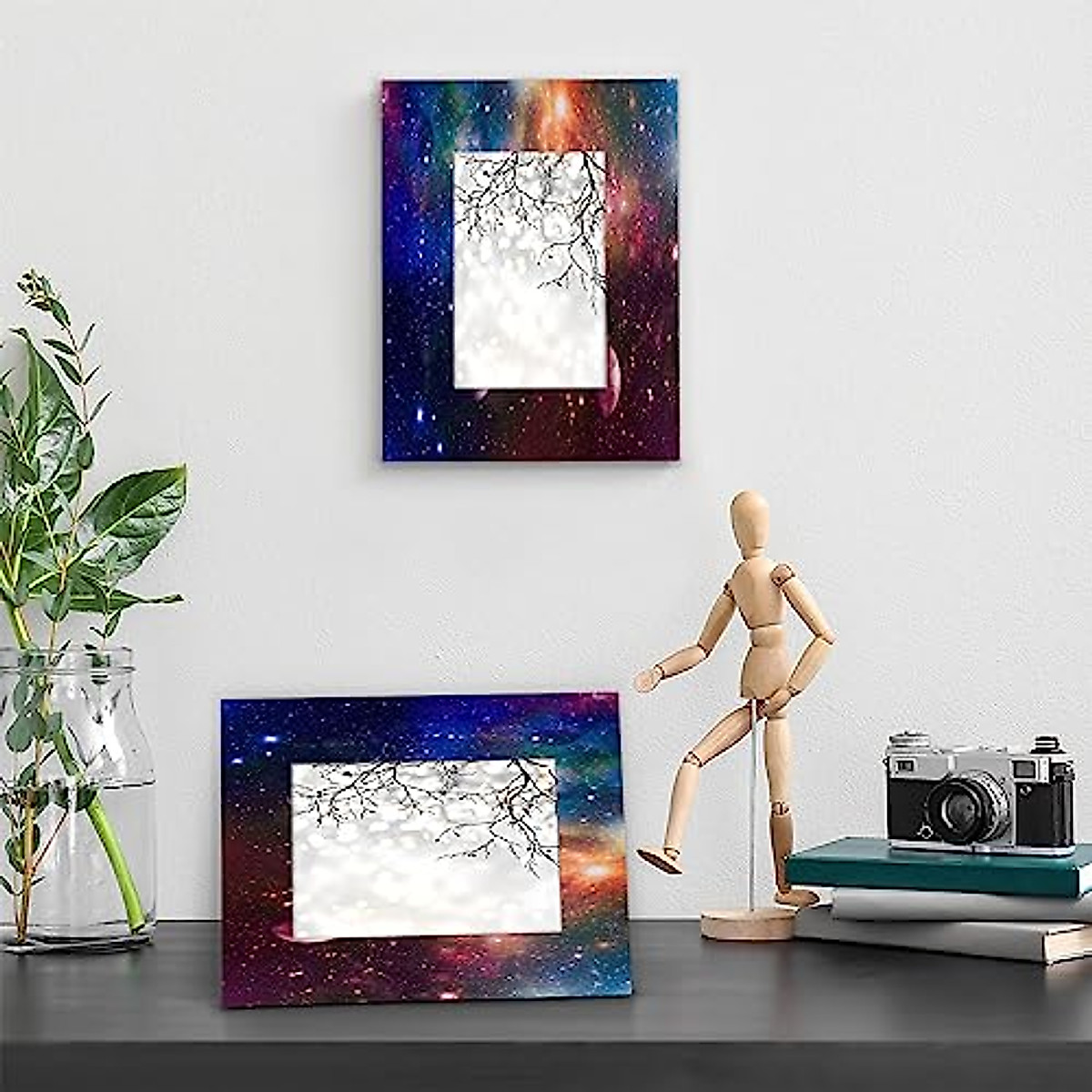 Pardick Galaxy Solar System Planets 11x14 Picture Frame, Outer Space Nebula Wooden Photo Frames for Wall Mounting or Tabletop Living Room Bedroom Home Decor