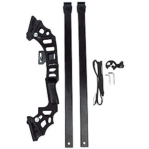 BZTANG 51" Bow and Arrow for Adults Archery Recurve Bow Takedown Straight Bow Hunting Longbow with Arrows Quiver Metal Riser Right Hand for Target Shooting Practice (40LBS, Black)