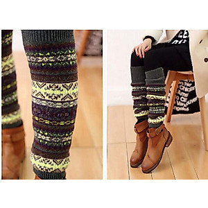 Lucky staryuan Women Wool Knit Leg Warmer Boot Warmer(4Pairs)