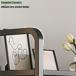 SUZEPER Computer Desktop Bookcase 2-3Tier,Multipurpose Wood Desk Hutch Bookshelf for Computer Metal Countertop Display Rack Organizer, Multipurpose Storage Display Rack for Office Home Dormitory