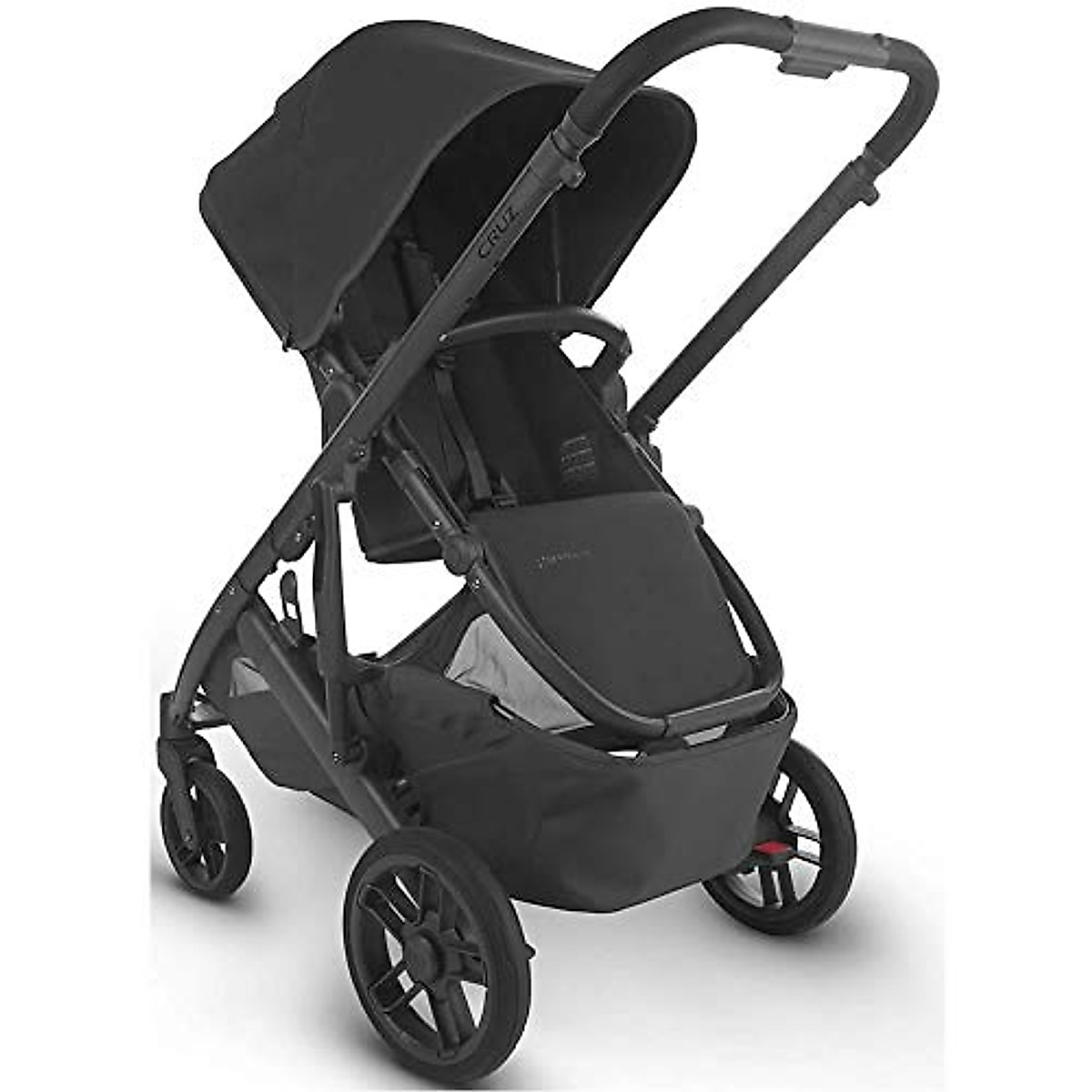UPPAbaby Cruz V2 Stroller - Jake (Black/Carbon/Black Leather) + Bassinet - Jake (Black/Carbon)