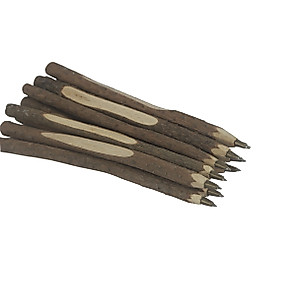 Gullor 10PCS Personalized Ballpoint Pen Real Wooden Pen, Tree Branch Pen, Twig Pen, Wedding Guest Book