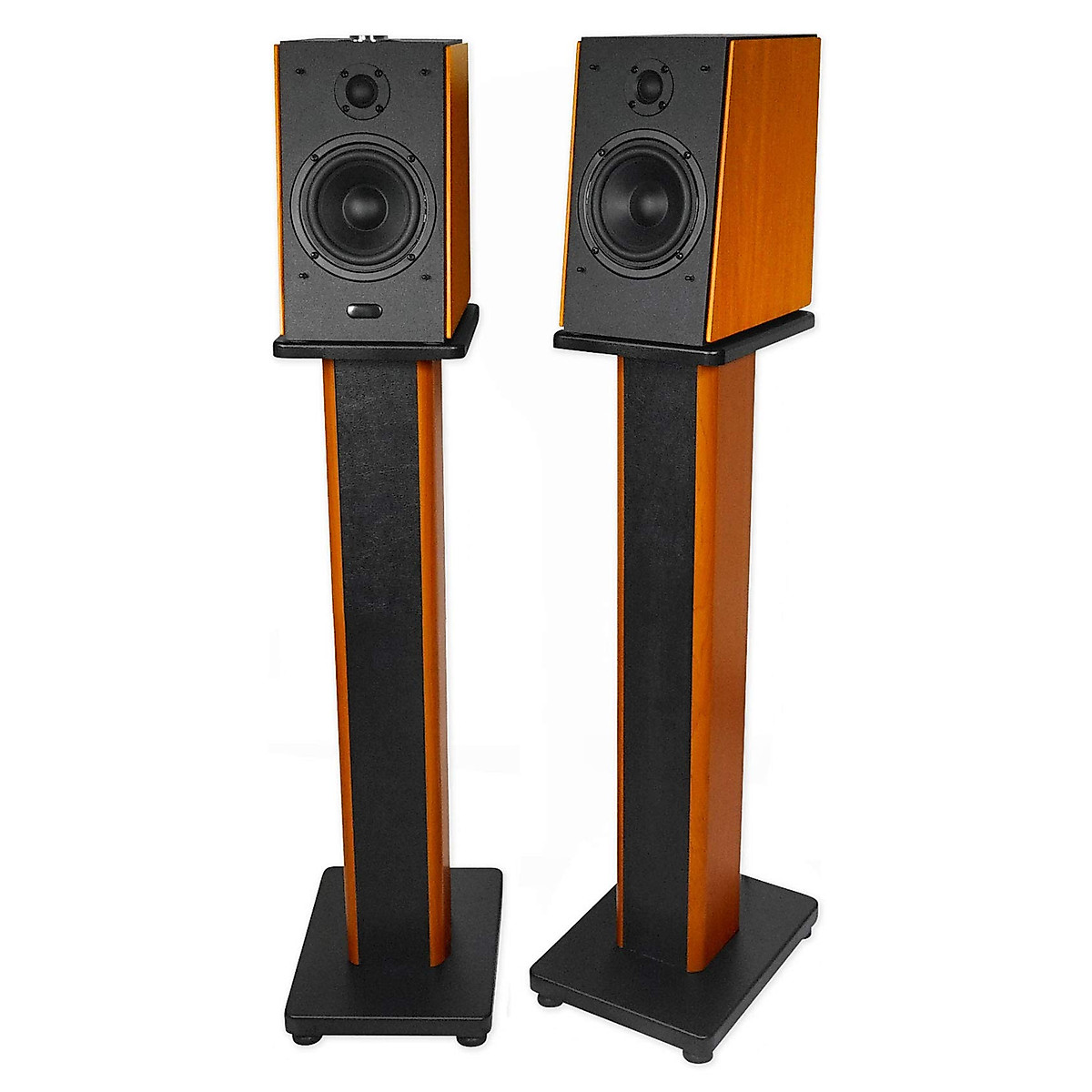 Rockville 28" 2-Tone Bookshelf Speaker Stands Surround Sound Home Theater (RHT28C)