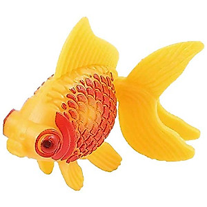XMHF Aquarium Fish Bowl Tank Artificial Floating Plastic Yellow Red Decor Goldfish Ornament Fish Tank Decoration 10PCS