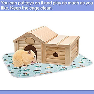 Mechpia 2 Pack Guinea Pig Cage Liners, Size 27’’ x 19’’ Super Absorbent – Reusable & Washable Guinea Pig Pee Pads Bedding for Hamster Rabbit Chinchilla Gerbil Hedgehog Mouse Small Animal