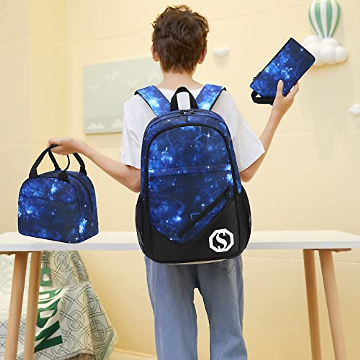 BTOOP School Backpacks Girls Bookbag Cute Lightweight Backpack Kids Lunch bag and Pencil case