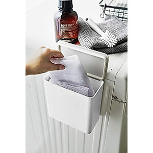 Yamazaki Home Plate Magnetic Detergent Pod Container closet storage and organization systems, One Size, White