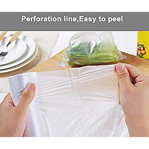 9.8 X 13.8 Inch Plastic Produce Bags Roll, 1000 Bags of 1 Big Roll for Fruits, Vegetable, Bread, Clear Kitchen Food Storage Bags (Medium)
