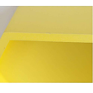PIBM Stylish Simplicity Shelf Wall Mounted Floating Rack Shelves Retro Hexagon Solid Wood Storage Bedroom Easy to Install,3 Colors, Yellow , 27x9x23.5cm
