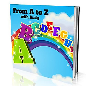 Personalized Story Book by Dinkleboo - from A to Z - for Kids Aged 0 to 8 Years Old - Makes Learning Alphabet Fun and Engaging - Printed on Smooth Satin Paper - Soft Cover (8"x 8")