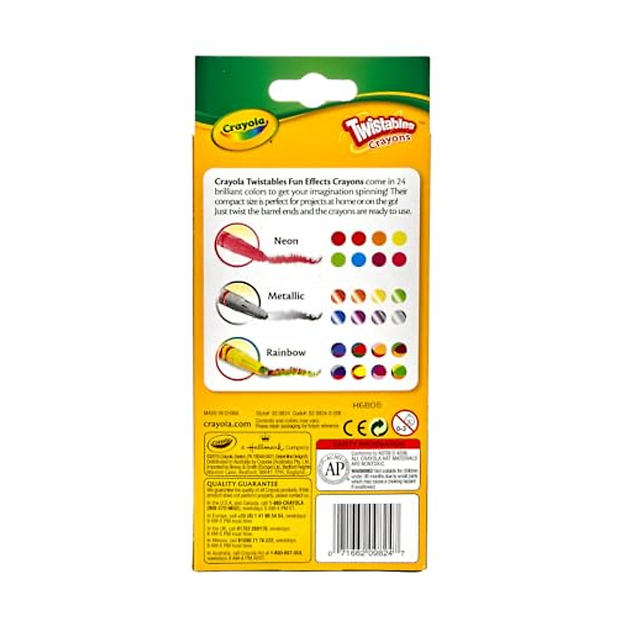 Crayola Twistables Crayons, Fun Effects, Gift for Kids, 24 Count