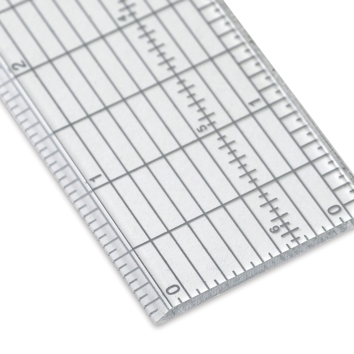 Westcott Grid Ruler with Metal Cutting Edge, 1.5 x 12, Transparent (B-1M)